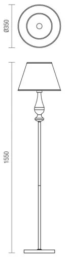 Redo 02-714 - Stojací lampa FABIOLA 1xE27/42W/230V