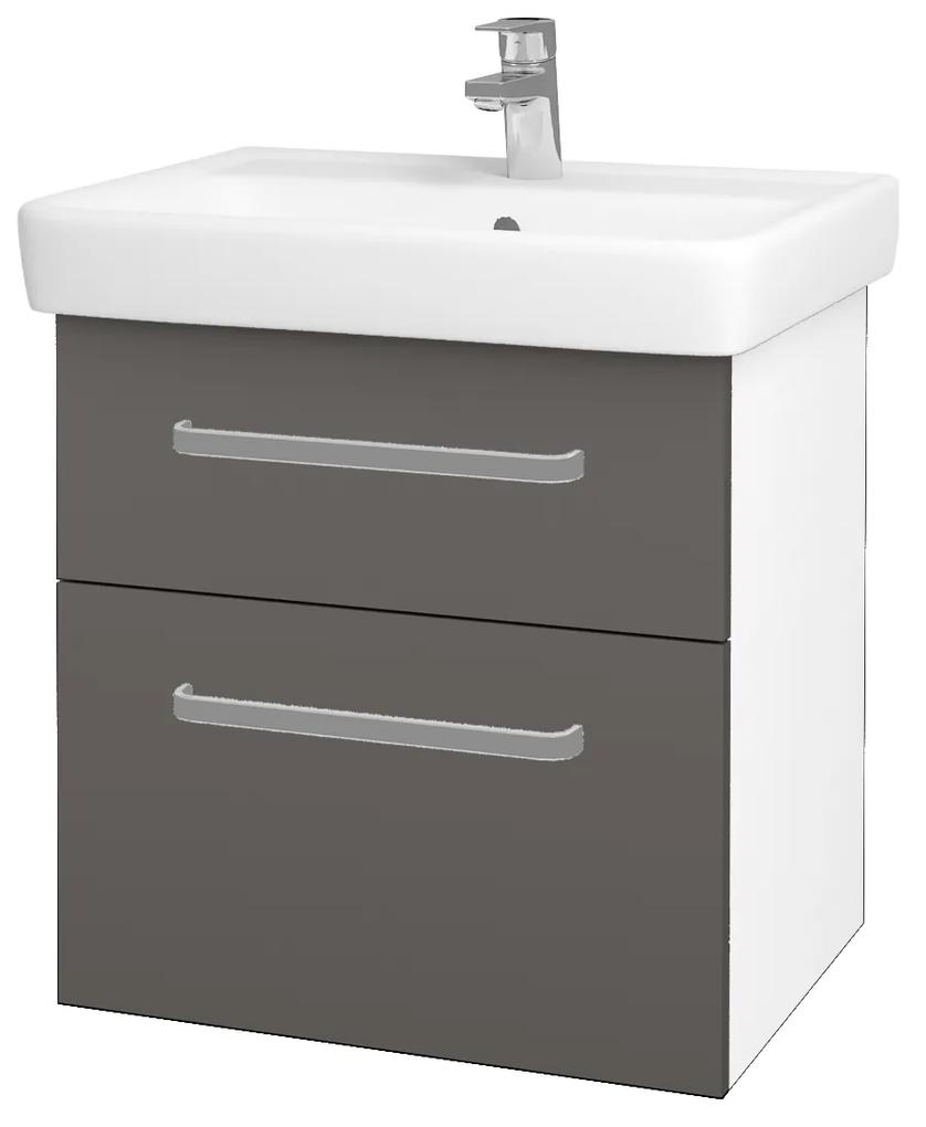Dřevojas Koupelnová skříň Q MAX SZZ2 60 Varianta: N08 Cosmo / Úchytka T01 / N08 Cosmo