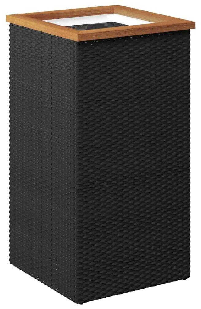 vidaXL Truhlík černý 40 x 40 x 80 cm polyratan