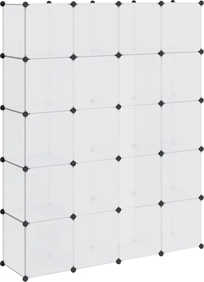 Modulární skříň se 14 přihrádkami bílá 37 x 146 x 180,5 cm 240500