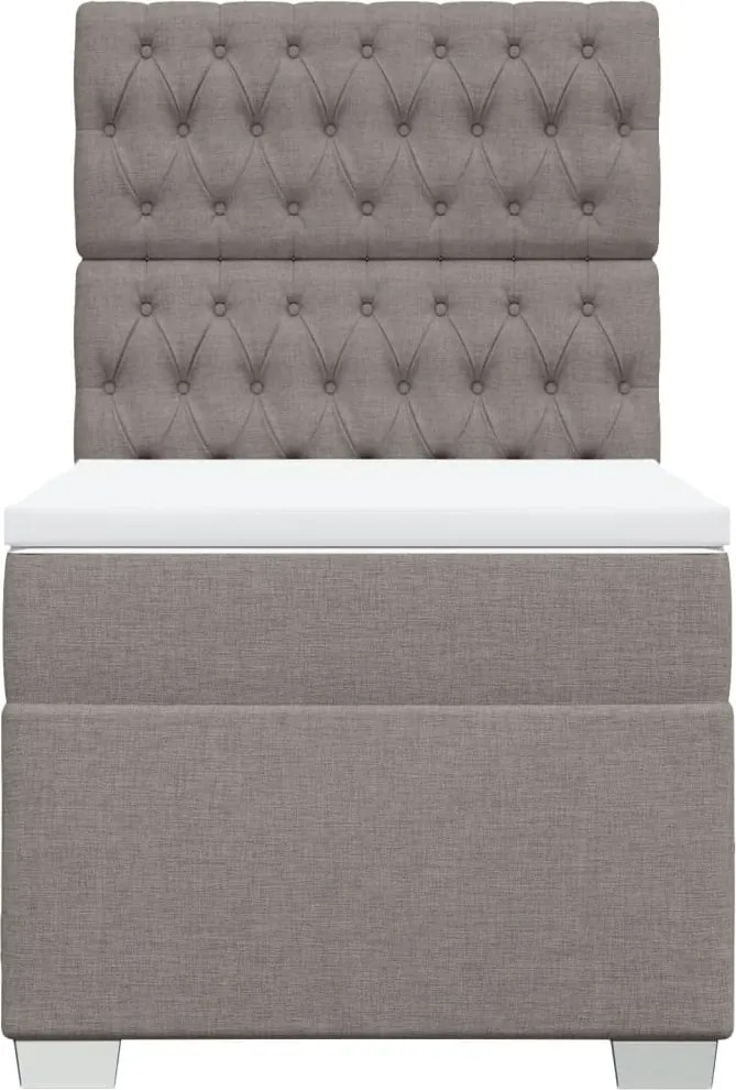 Box spring postel s matrací taupe 80x200 cm textil 3292626