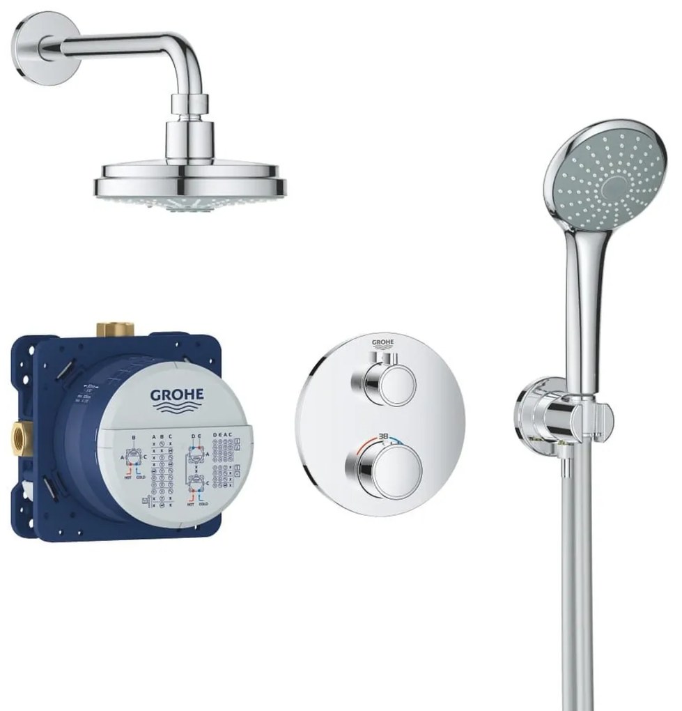 Sprchový systém Grohe Grohtherm včetně podomítkového tělesa chrom 34735000