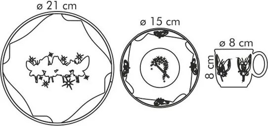 TESCOMA Jídelní souprava BAMBINI, víly, 3 ks