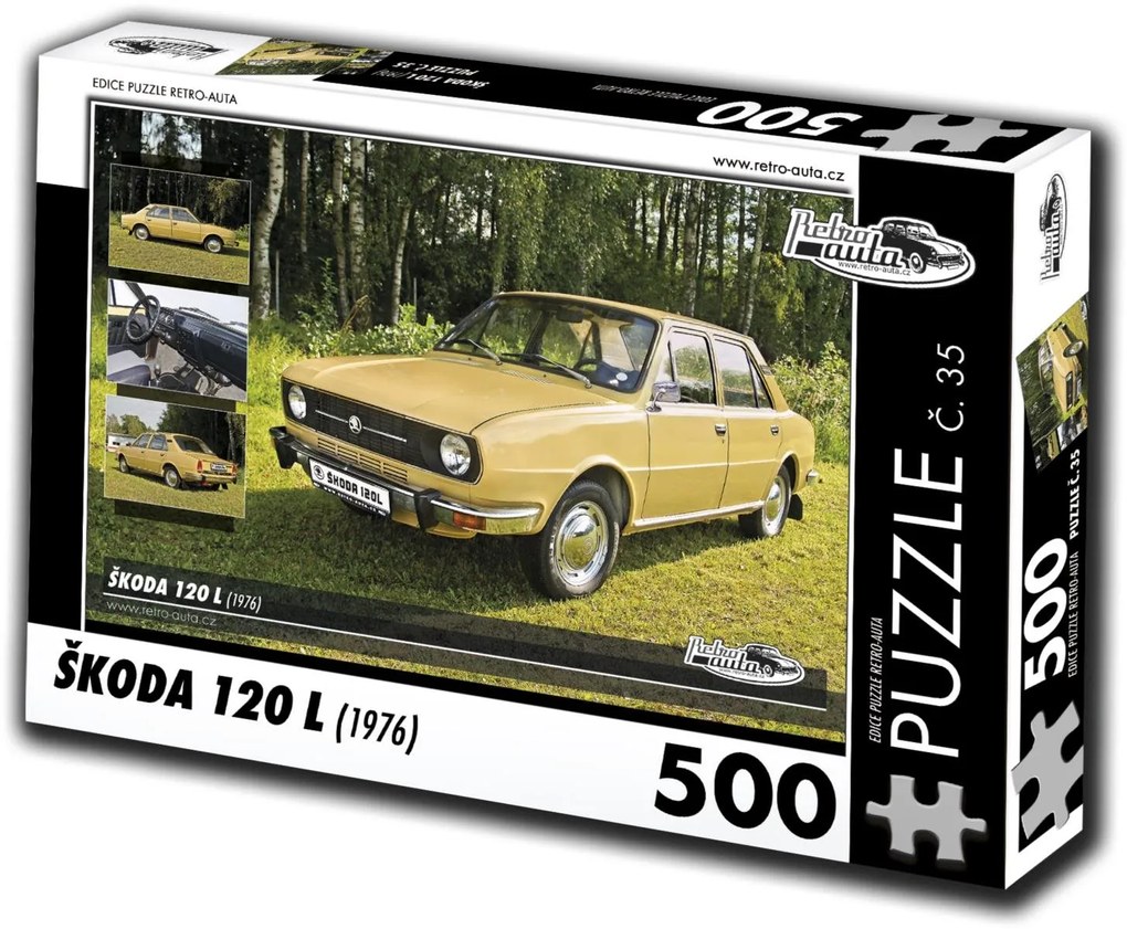 Puzzle retro-auta puzzle č. 35 škoda 120 l (1976) 500 dílků