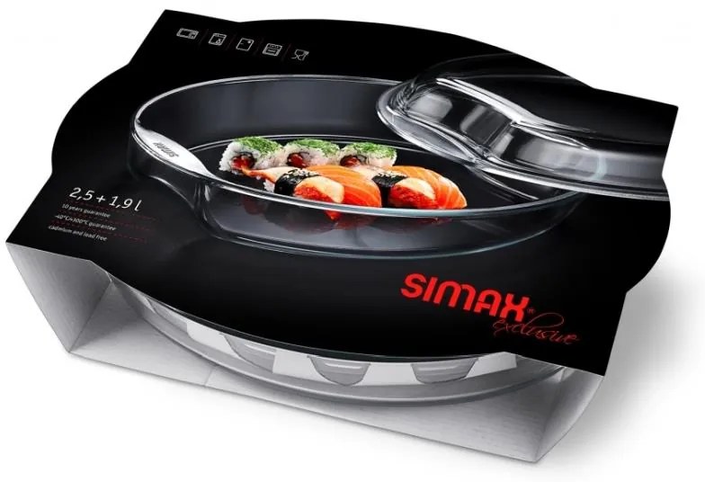 SIMAX SMART TOUCH ZAPEKACÍ MÍSA S POKLIČKOU 4,4 L (2,5+1,9L)
