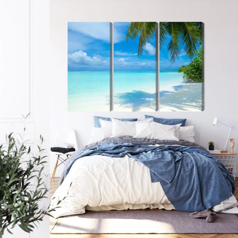 Vícedílný obraz Pláž Na Maledivách Nedostatek Nedostatek Plátno Canvas 60x40