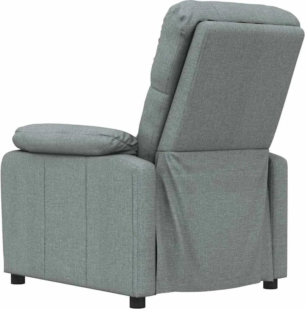 Polohovací křeslo tmavě šedé textil 289663