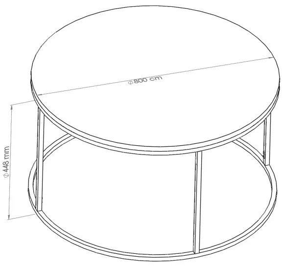 Konferenční stolek STARTIS 80x45 cm černá