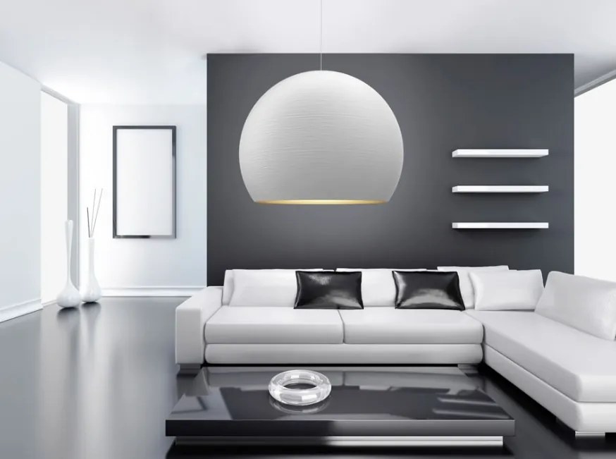 Doxis Globe 500 Textured, závěsné designové led svítidlo Barva: Černá matná, Chromatičnost: 2700K Dali