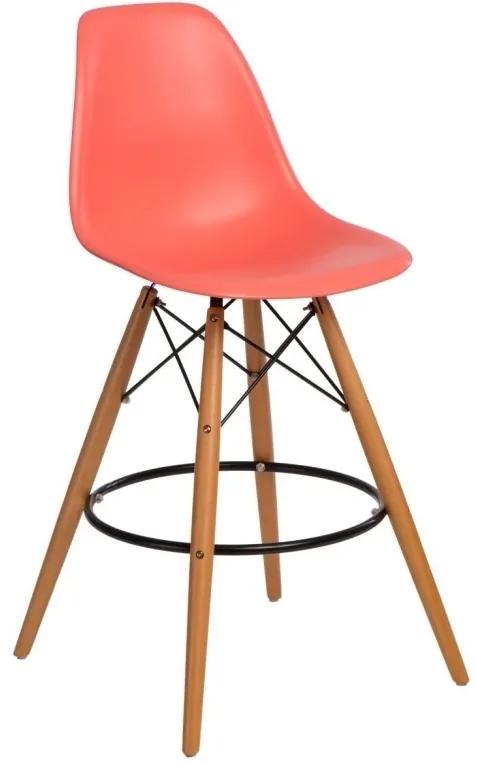 Designová barová židle DSW, meruňková