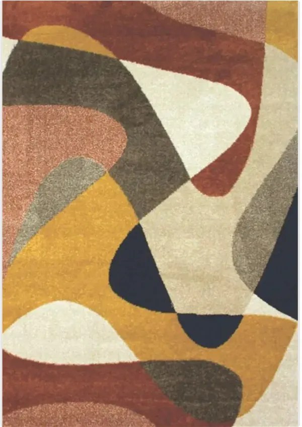 Spoltex, Kusový koberec Achat 618 Rust cream, 120x170, vícebarevná, obývací pokoj