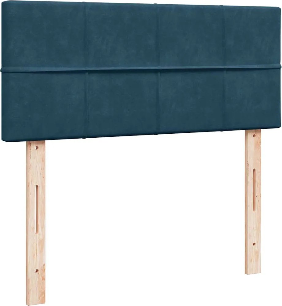 Box spring postel s matrací modrá 120 x 190 cm samet 3287690