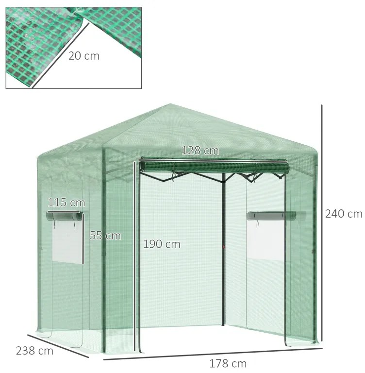 Fóliovník rozkládací 238 x 178 x 240 cm