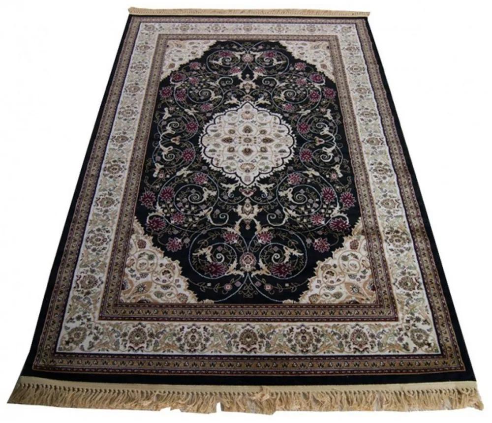 Luxusní kusový koberec Isra černý 150x230cm