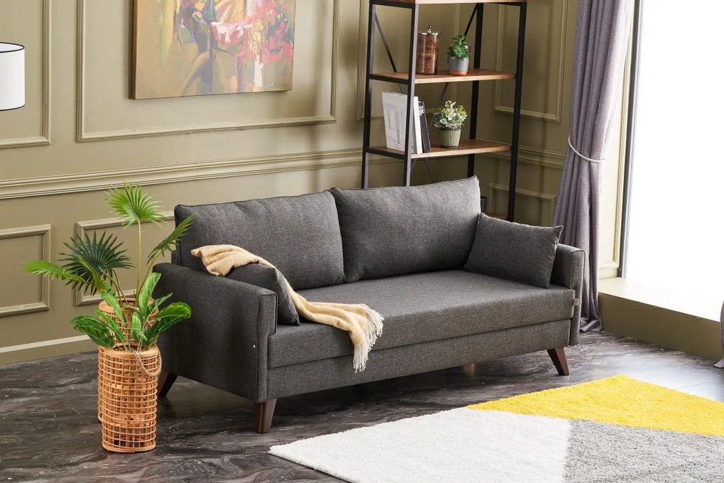 Hanah Home Rozkládací pohovka BELLA antracit 208 cm 825BLC2575