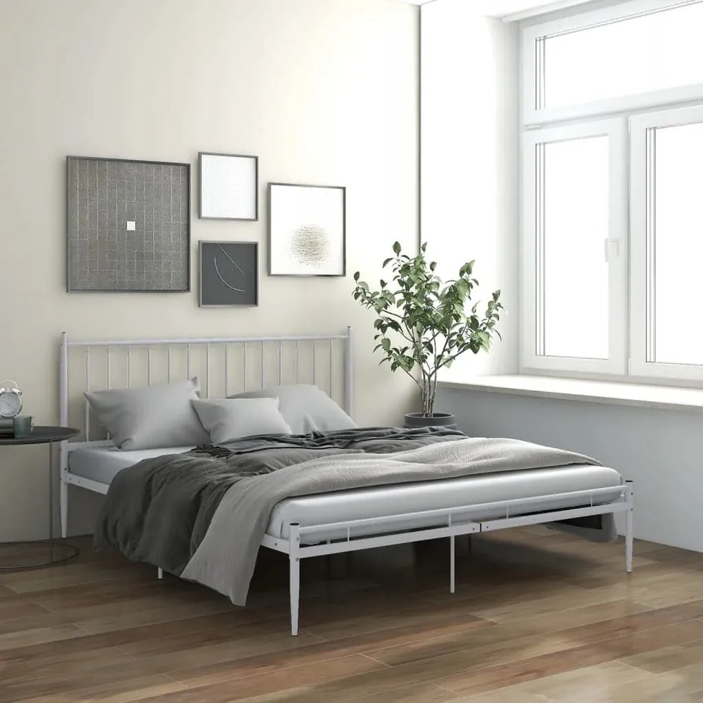 Dvojlůžko kovové VidaXL Bedroom 180x200 bílé