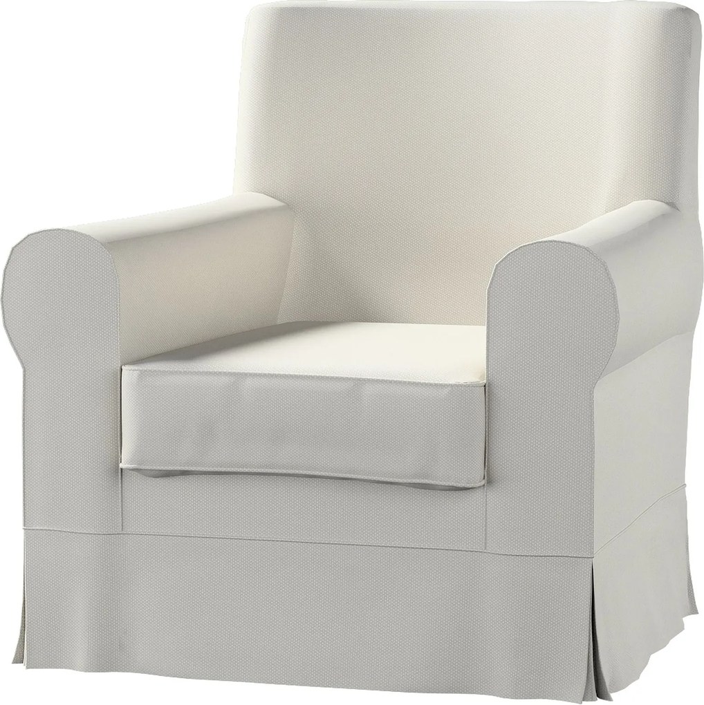 Potah na křeslo IKEA Ektorp Jennylund barva šedá látka pletený vzor