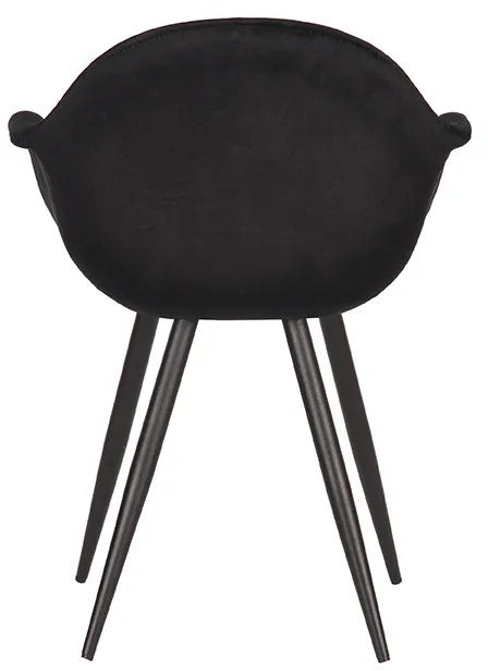 Černá sametová jídelní židle Slifro
