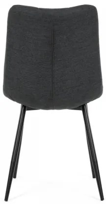 Jídelní židle šedá látka černé kovové nohy DCL-193 GREY2