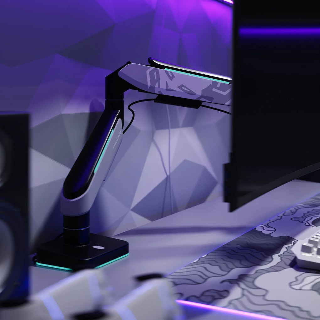 Držák monitoru 49" LED RGB, šedo-černý: Diablo X-Arm