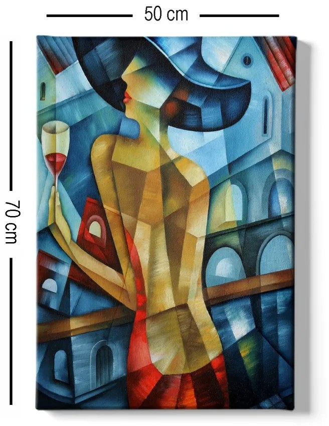 Obraz na plátně Cubism lady 50x70 cm