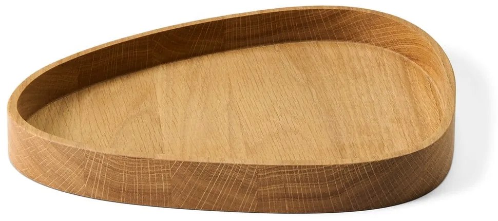 Dekorativní dřevěný úložný box v přírodní barvě 26x23x3 cm Curve L – LIND DNA