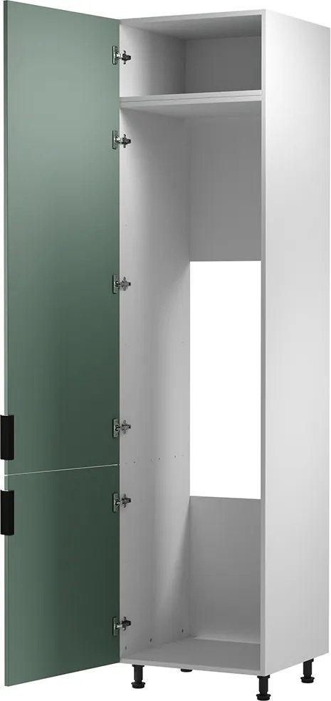 SORENTO jv | vysoká skříňka D60ZLN na vestavnou lednici | 60 cm | LEVÁ | bílá/zelená