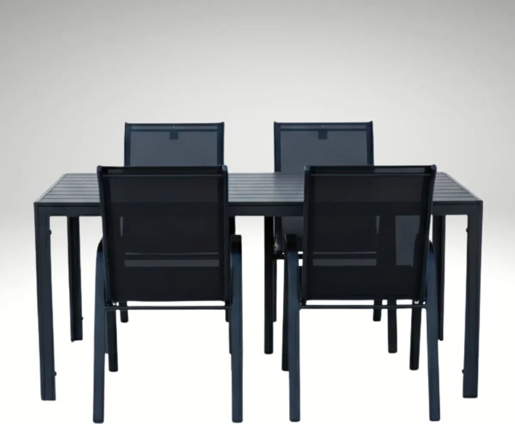 Vikio Venkovní zahradní set 140x80 pro 4 osoby DK302 antracit
