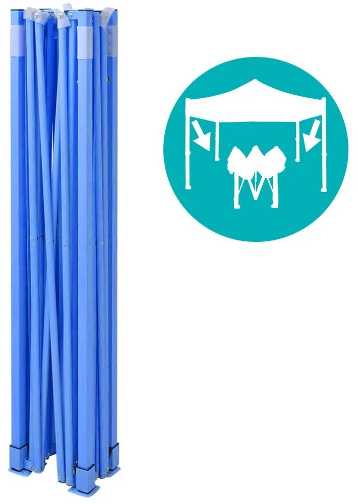 Skládací zahradní pavilon - různé typy - 2,9x2,9m - bílá