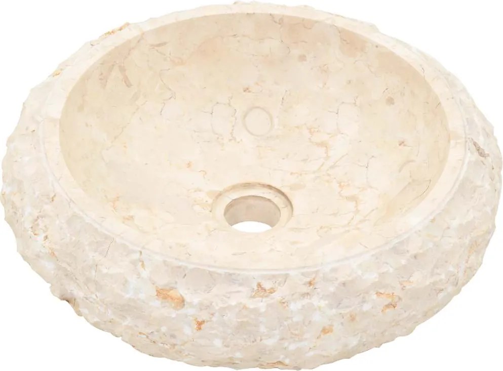 Umyvadlo 40 x 12 cm mramor krémové 142777