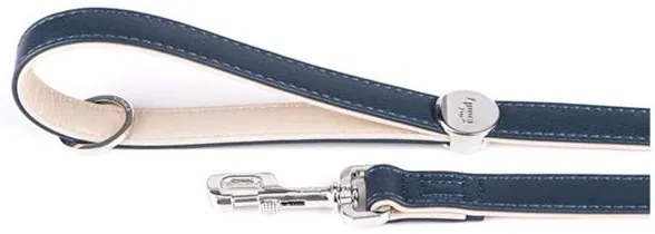 Vodítko kůže Hermitage S 110cm/22mm modré/krémové MF
