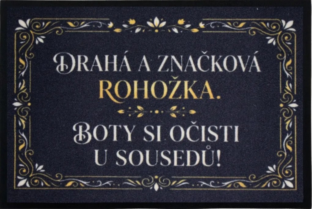 Mercury Flooring, Drahá a značková rohožka 40x60 cm - na ven i na doma, 40x60, černá