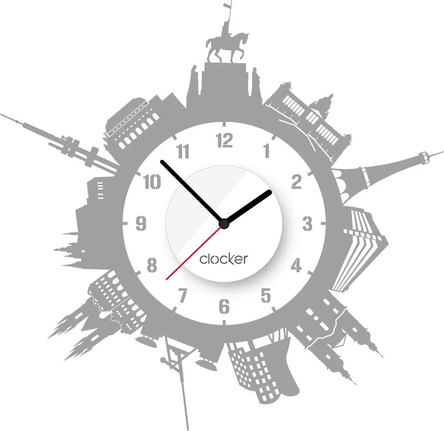 Clocker Nalepovací hodiny Prague Barva ciferníku: Bílá