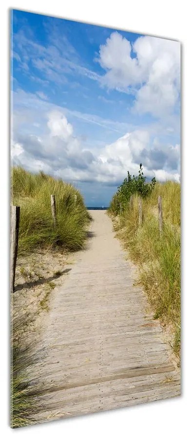 Wallmuralia Foto obraz skleněný svislý Stezka na pláž 50x125 cm