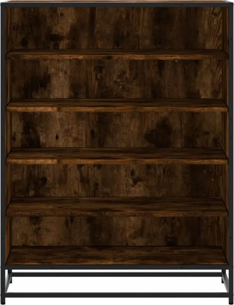 Botník kouřový dub 75 x 38 x 97,5 cm kompozitní dřevo a kov 3300872