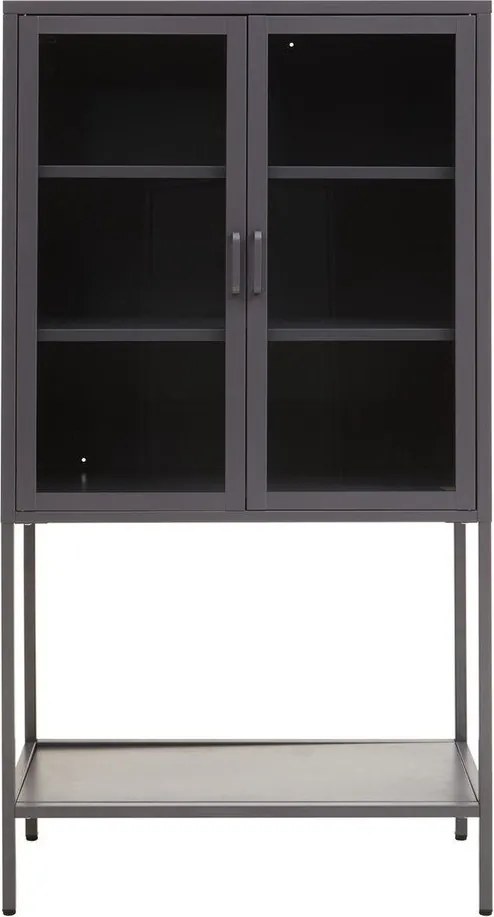 Šedá ocelová vitrína 75x150x35 cm Acier – Premier Housewares