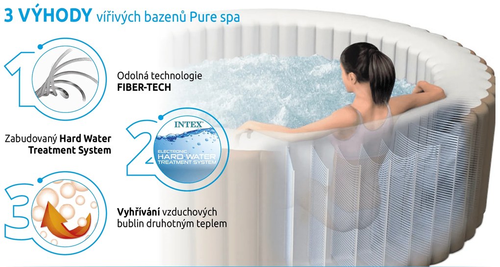 Marimex | Vířivý bazén Pure Spa - Jet & Bubble Deluxe HWS 4 + Solární sprcha UNO 35 l hliníková s LED světlem | 19900164