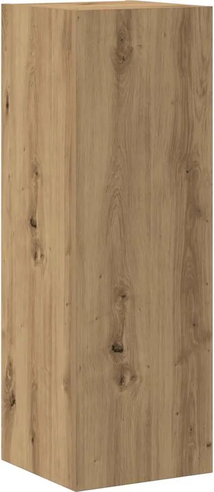 Sada 8 kusů nástěnné TV skříňka dub artisan kompozitní dřevo 3328954