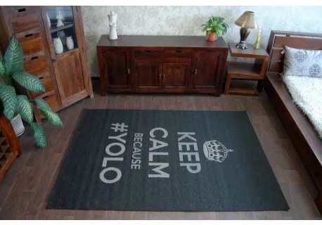 koberec SIZAL FLOORLUX 20276 YOLO černý / stříbro velikost 160x230 cm | krásné koberce cz