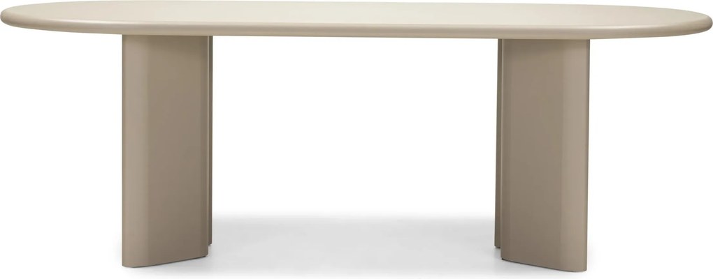 Jídelní oválný stůl Lima 220 cm tmavě béžový