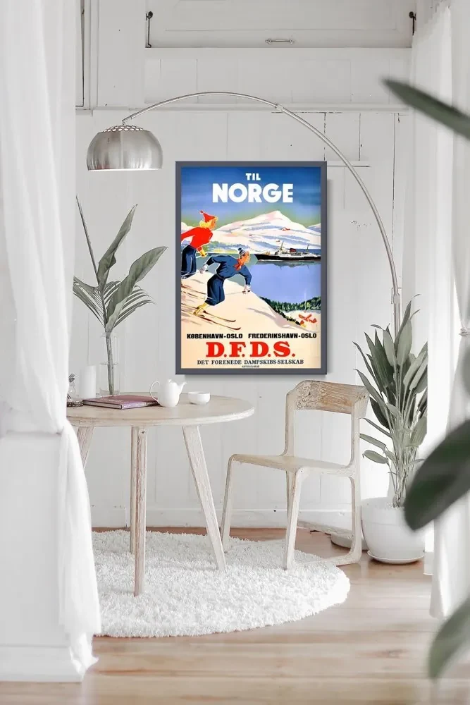 Retro plakát Norsko ski | BIANO