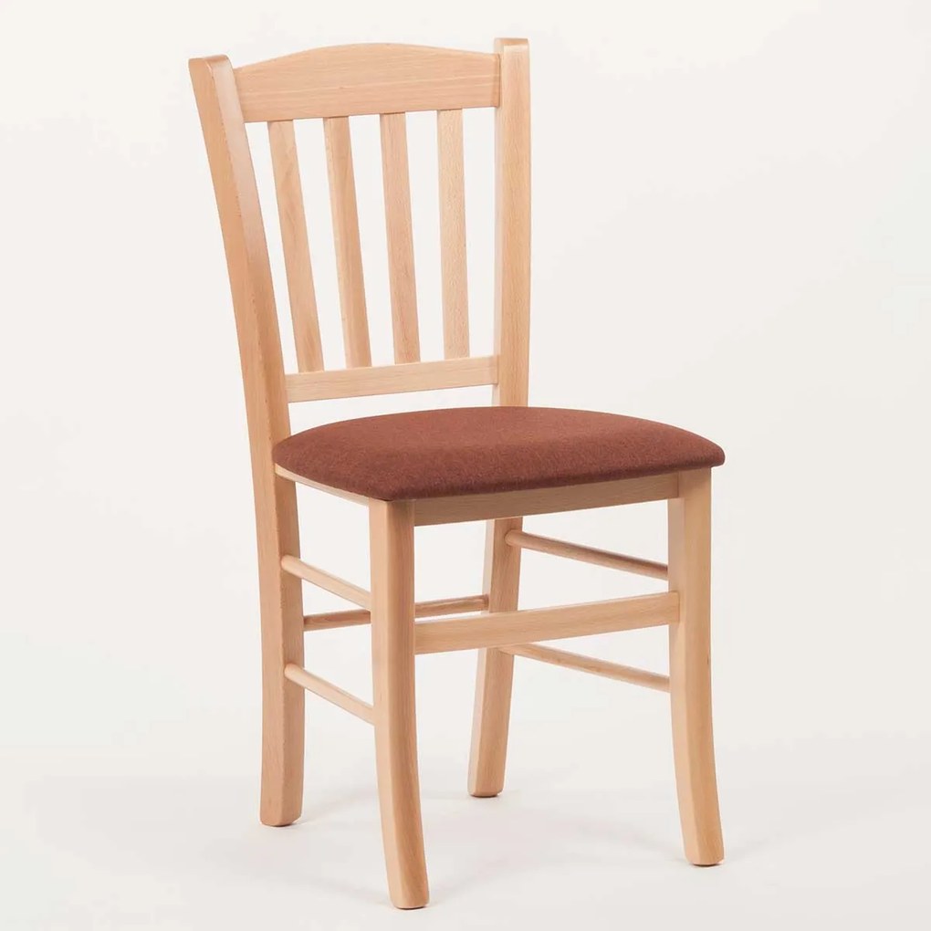 Stima Židle PAMELA s čalouněným sedákem dubové moření LUX béžová 25