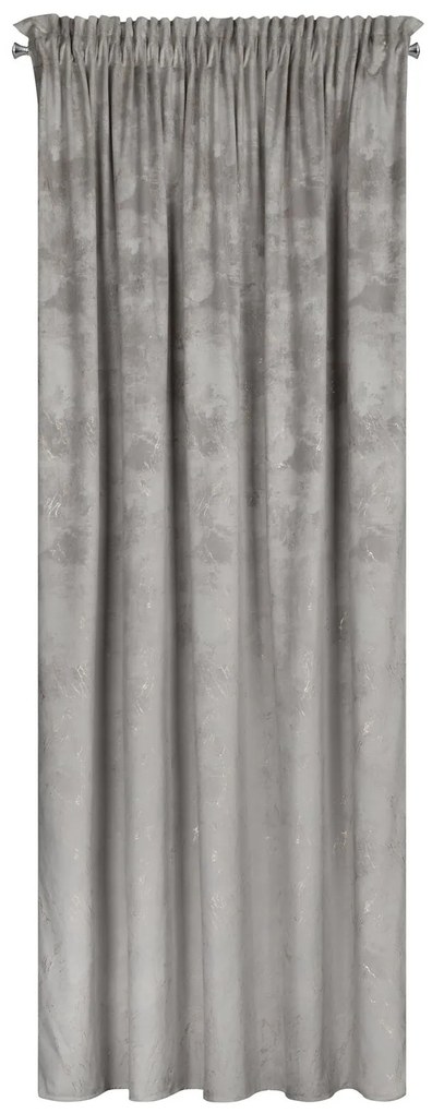 ZATEMŇOVACÍ ZÁVĚS NA PÁSCE NADIA 140X300 CM STŘÍBRNÁ