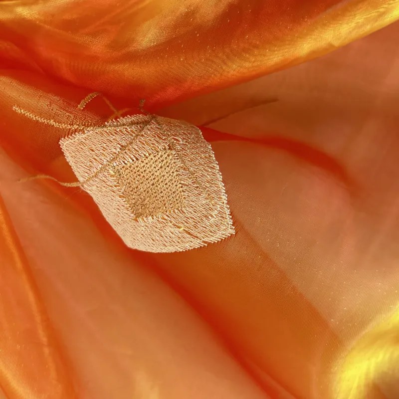Ervi organza látka /záclona GLORIA 129-108 oranžová