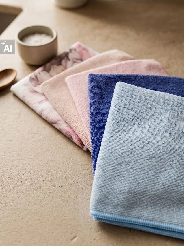 Sinsay - Sada čisticích utěrek z mikrovlákna 5 pack - vícebarevná