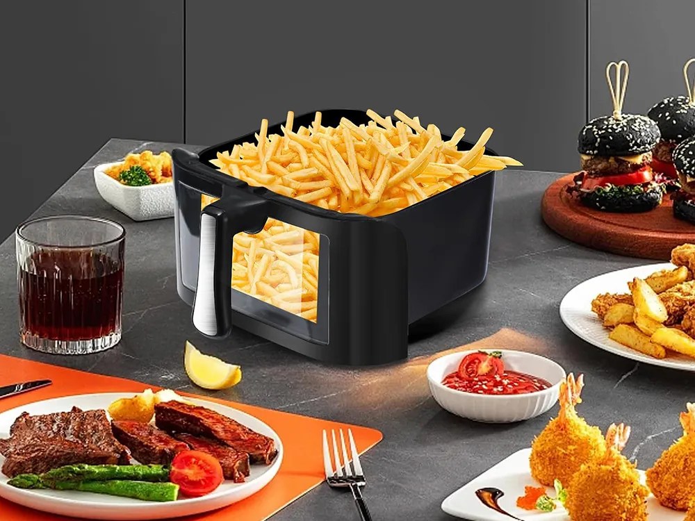 Verk Group Fritéza bez tuku fritéza air fryer velká na pečení 1400 w 10 l