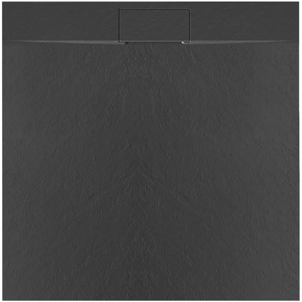 Rea Bazalt Long, SCM čtvercová sprchová vanička 90x90 cm, černá, REA-K3307