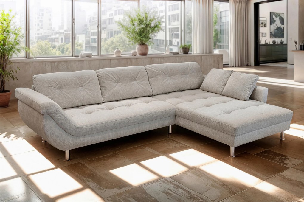 XXXLutz ROHOVÁ SEDAČKA, plast, textil, kompozitní dřevo, béžová MID.YOU - Sedací soupravy - 000694009702