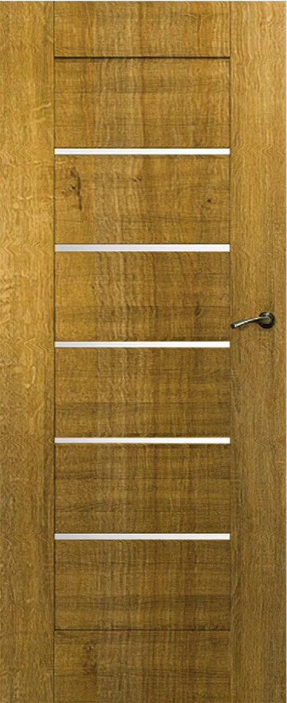 Interiérové dveře vasco doors IBIZA model 6 Průchozí rozměr: 70 x 197 cm, Orientace dveří: Pravé dveře, Dekor: Dub Viking