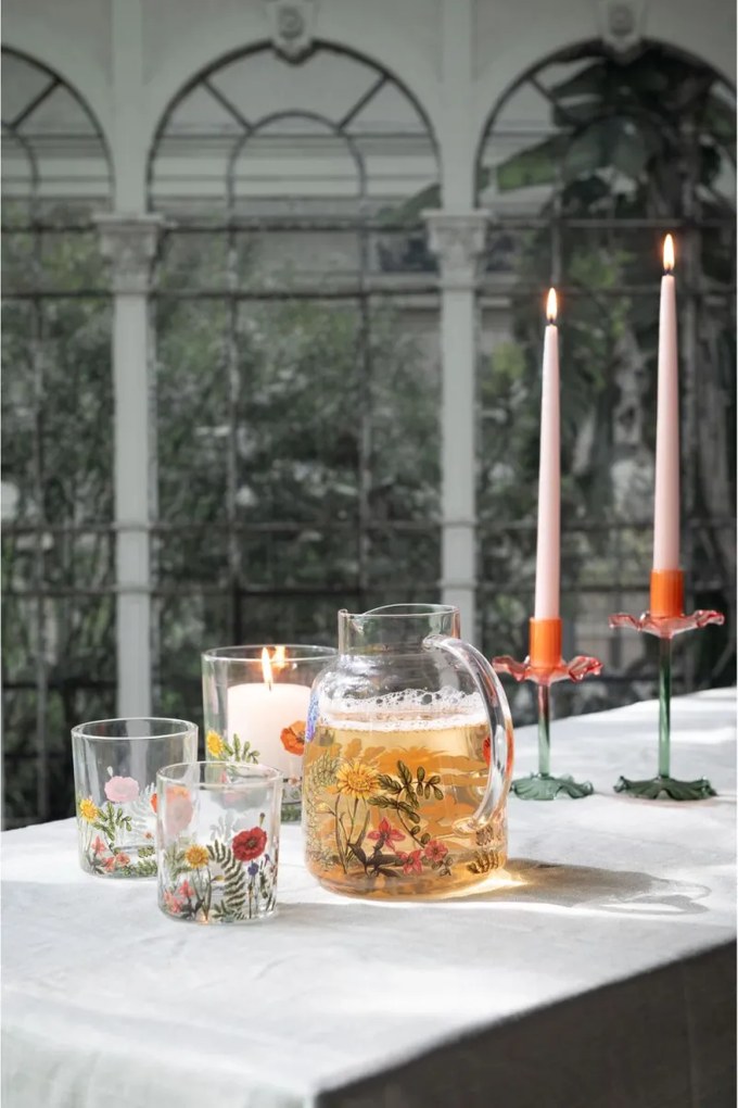 Skleněný džbán s květinami Anna Flowers 1,2 l Wikholm Form